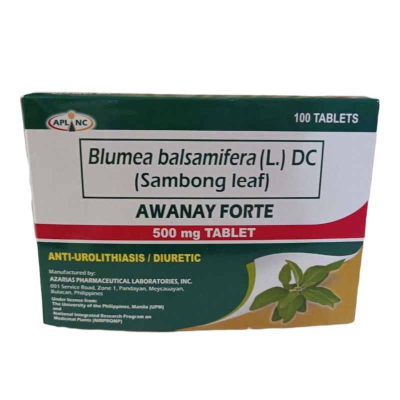 AWANAY FORTE Blumea Balsamifera (L.) DC (Sambong Leaf) 500mg Tablet 100 ...
